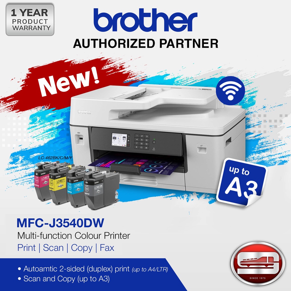 Brother MFC-J3540DW Multi-function Colour Printer (Print, Scan, Copy ...