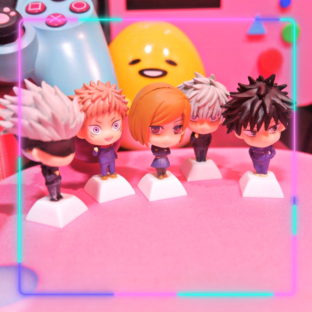 Jujutsu Kaisen Set Artisan Kawaii Keycaps for Mechanical Keyboard ...