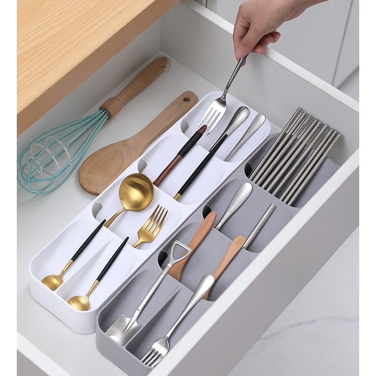 Spoon Forks Cutlery Storage Tray Kitchen Drawer Organizer Kitchen ...