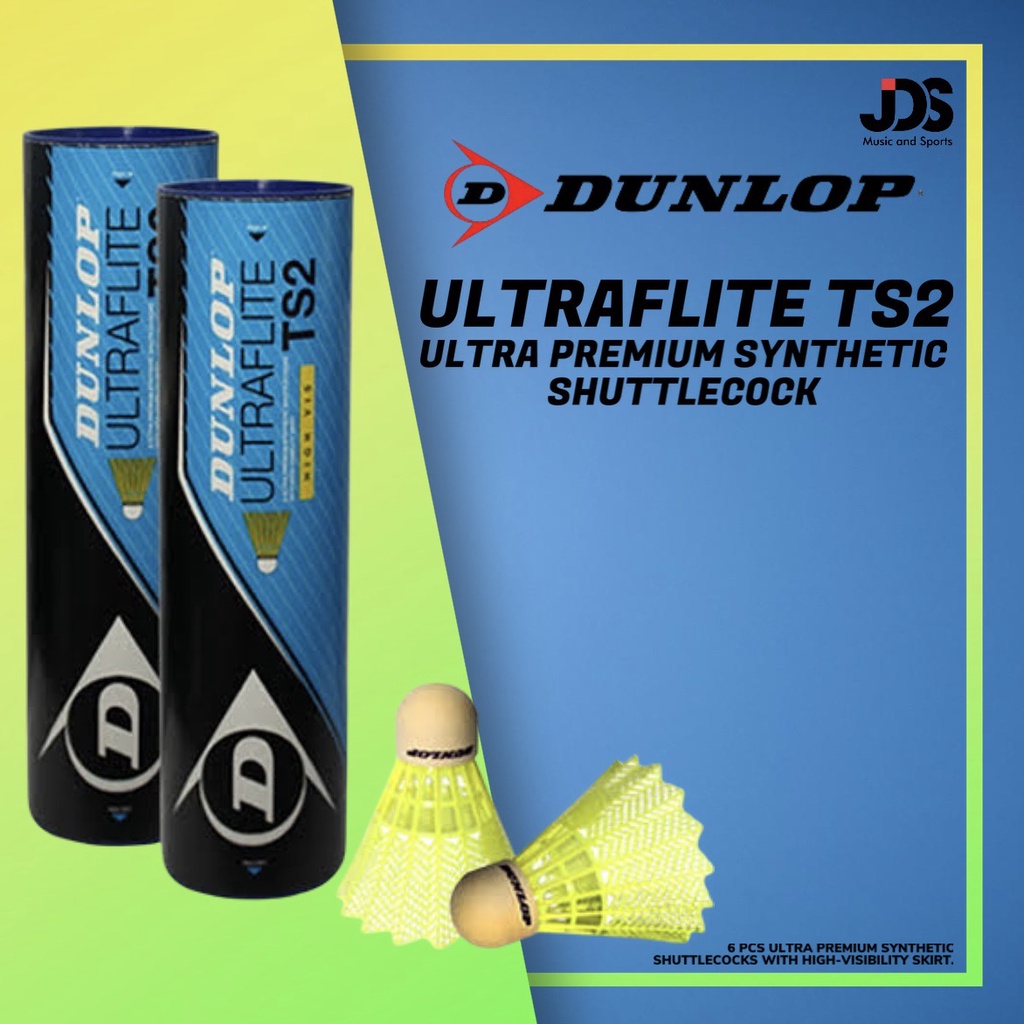 Authentic Dunlop ULTRAFLITE TS2 Ultra Premium Synthetic Shuttlecock ...