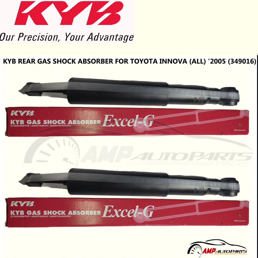 KYB REAR GAS SHOCK ABSORBER FOR TOYOTA INNOVA (ALL) '2005-2015 (349016 ...
