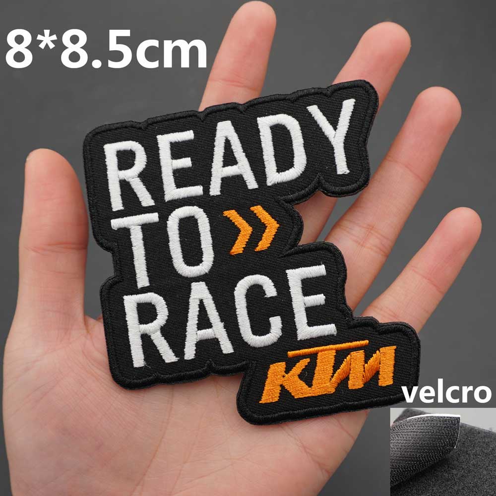 【Customized 】READY TO RACE KTM Motocross Logo 3D Embroidery Velcro ...