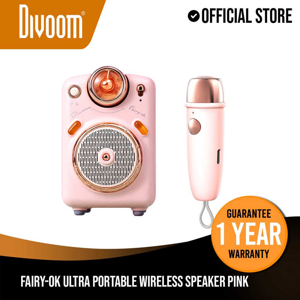 Divoom Fairy-OK Bluetooth Speaker with Microphone Pink | Shopee Philippines