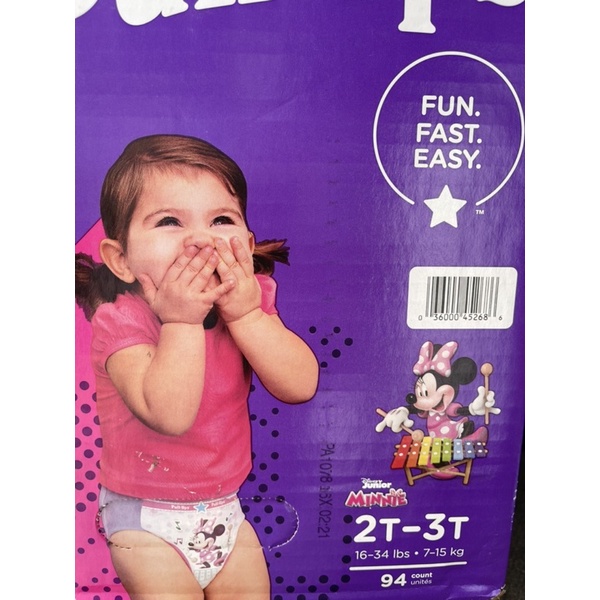 1pack 47pcs huggies pull ups diaper 2T-3T minnie mouse | Shopee Philippines