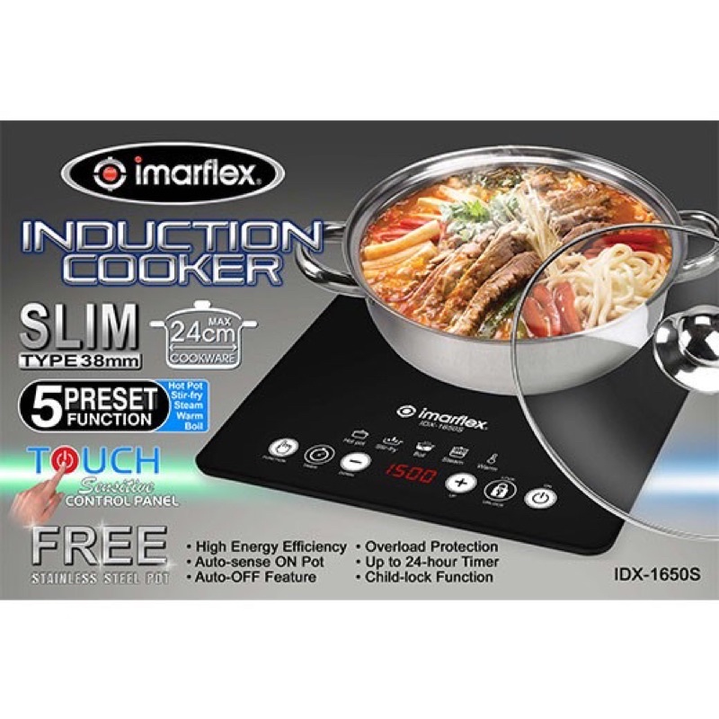 Imarflex Induction Cooker IDX-1650S | Shopee Philippines