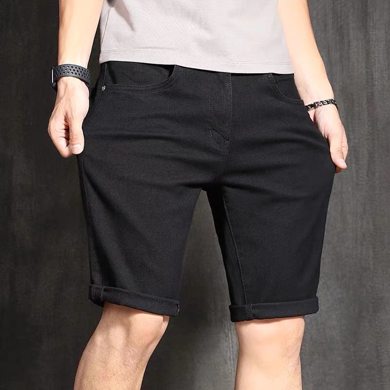 8805# Maong Plain Shorts casual men's short stretch shorts men | Shopee ...
