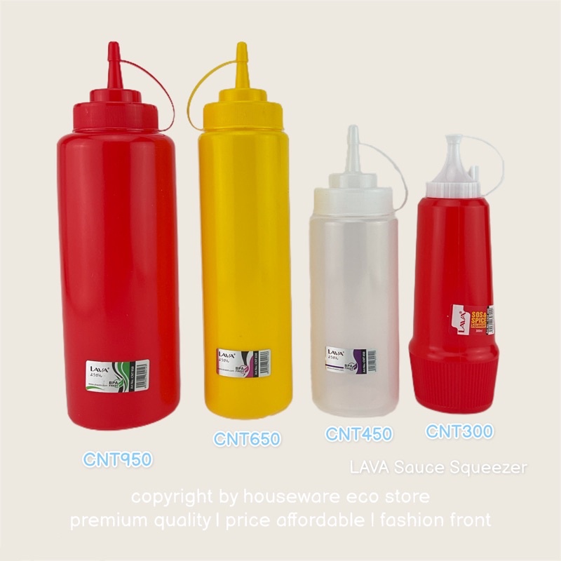 CNT950/650/450/300 LAVA Sauce & Spice Squeezer / Multipurpose Plastic ...