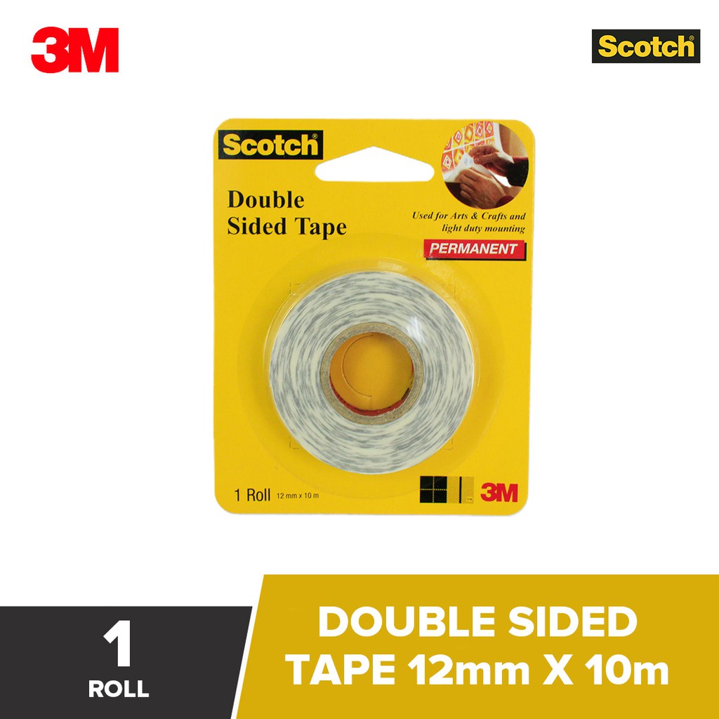 3M Scotch Double-Sided Tape 12MM x 10 Meters (1pc) | Shopee Philippines