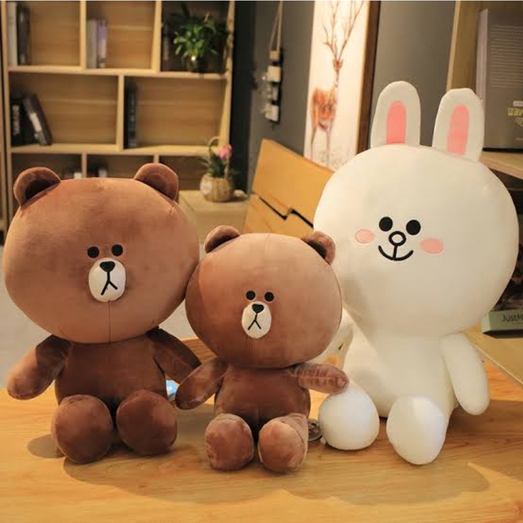 New.! Line ORI Doll Brown FLUFFY BEAR Doll Cony Doll SALLY FRIENDS Doll COCO Cute Brown & Cony ...