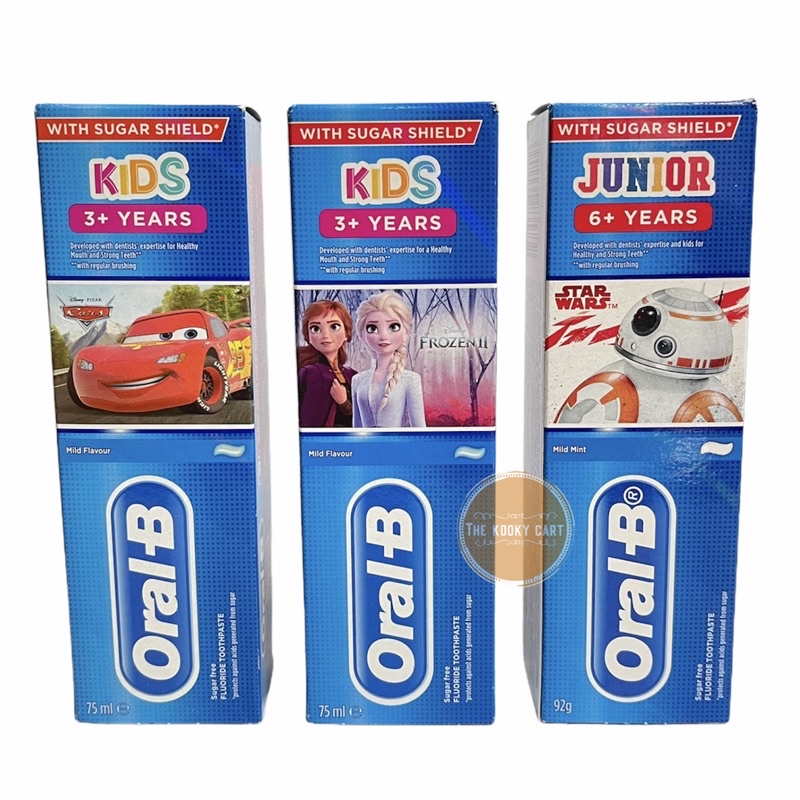 Oral-B Kids Junior Toothpaste Frozen/Cars/Star Wars (3+ / 6+ Years)Made ...