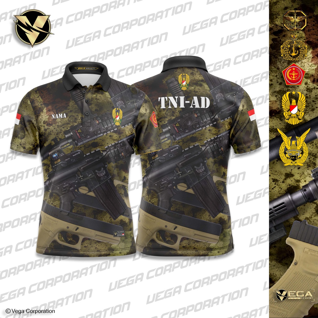Jersey TNI AD/TNI AL/TNI AU/POLRI Free CUSTOM LOGO And Name | Shopee ...