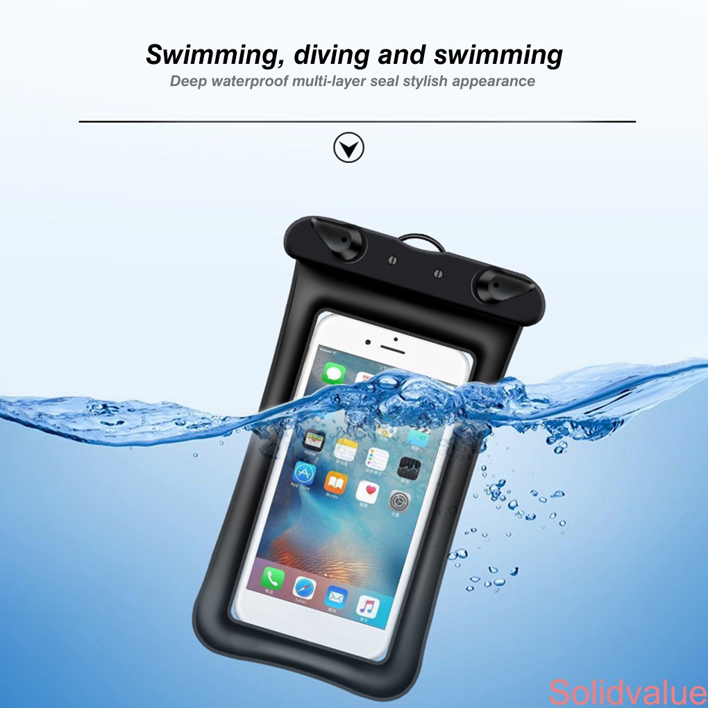 Smartphone Double Layers Sealed Bag Cell Phone Transparent Waterproof ...