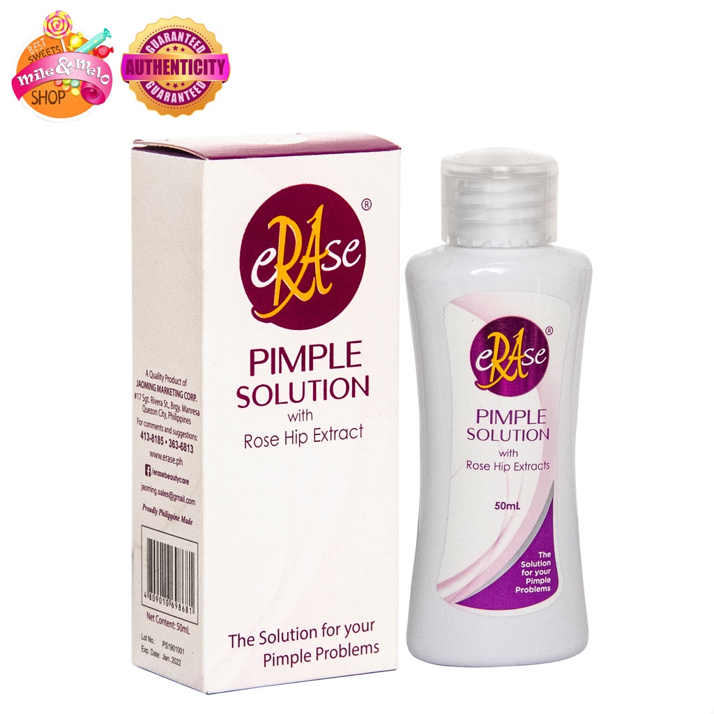 eRAse Pimple Solution with Rose Extracts 50ml | Shopee Philippines