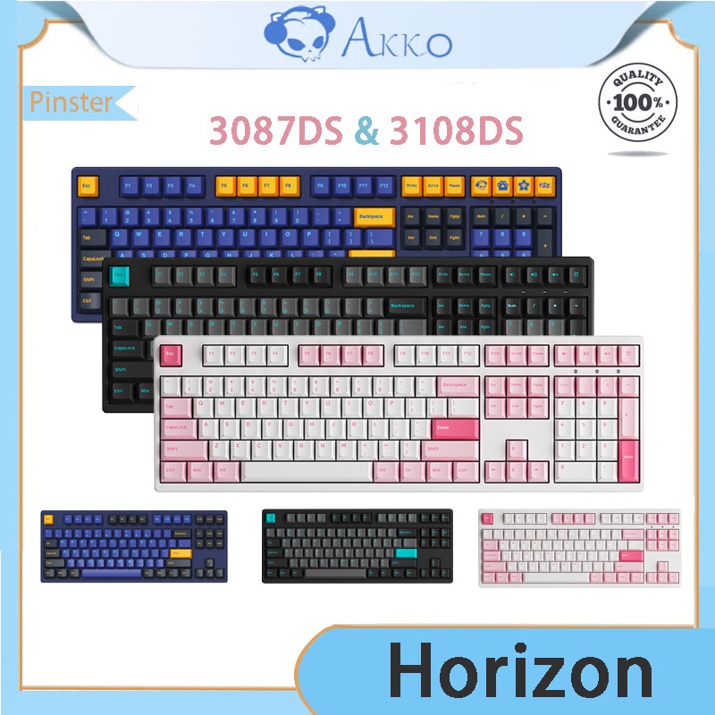 Akko 3108ds Horizon Mechanical Keyboard Wired 87/108 Keys, Gaming ...