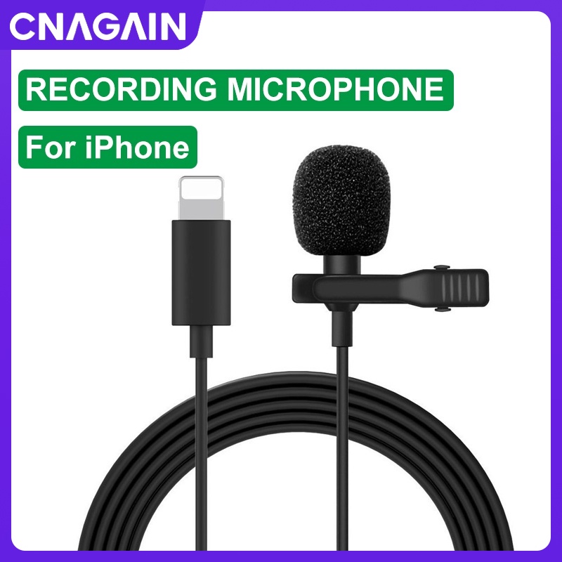 Mini Microphone For Iphone Lightning Microphone Lavalier Clip-On ...