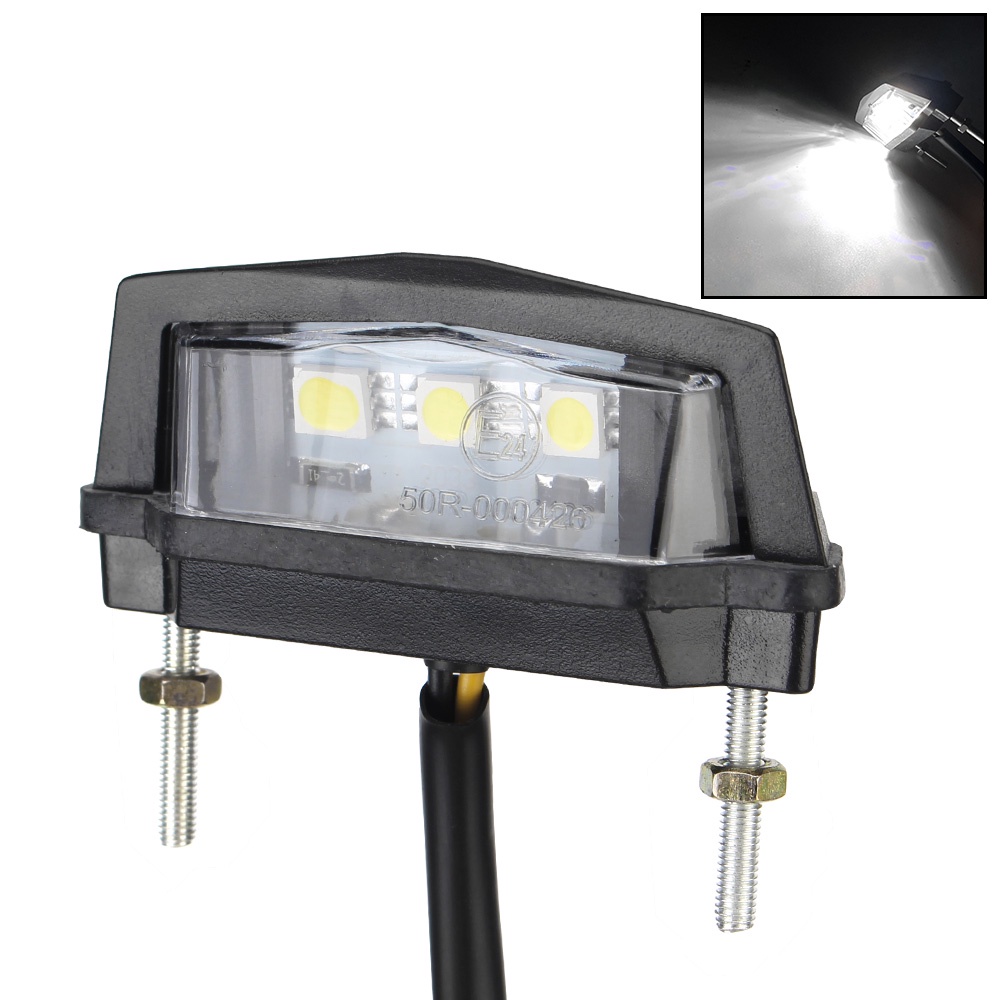 Waterproof 12V LED Number Plate Light Mini Motorcycle Motorbike License ...