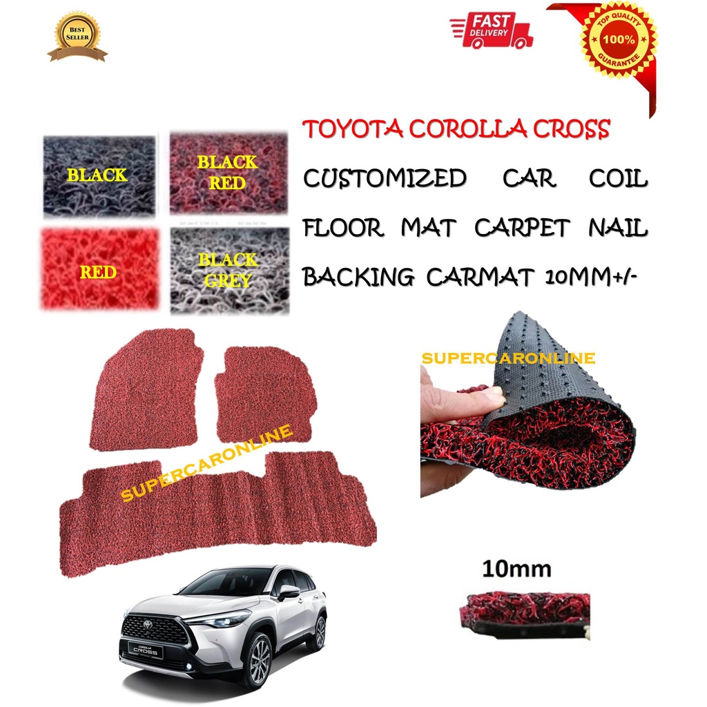 Toyota Corolla Cross 2021 Customized Car Coil Floor Mat Carpet Nail ...