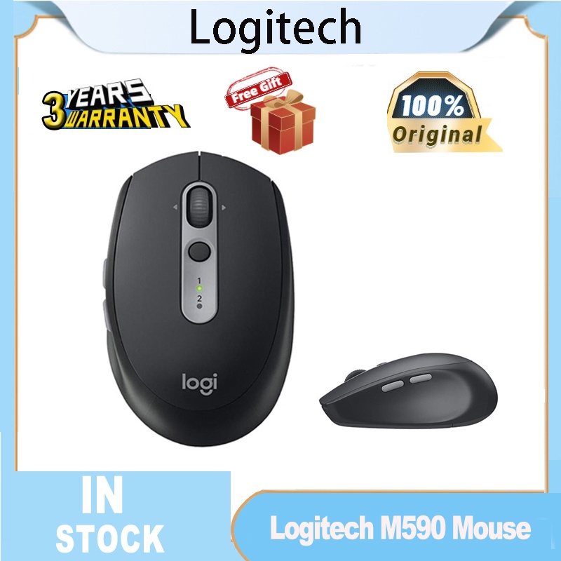【3-Year Warranty】Logitech M590 Wireless Mute Bluetooth Mouse 2.4GHz ...
