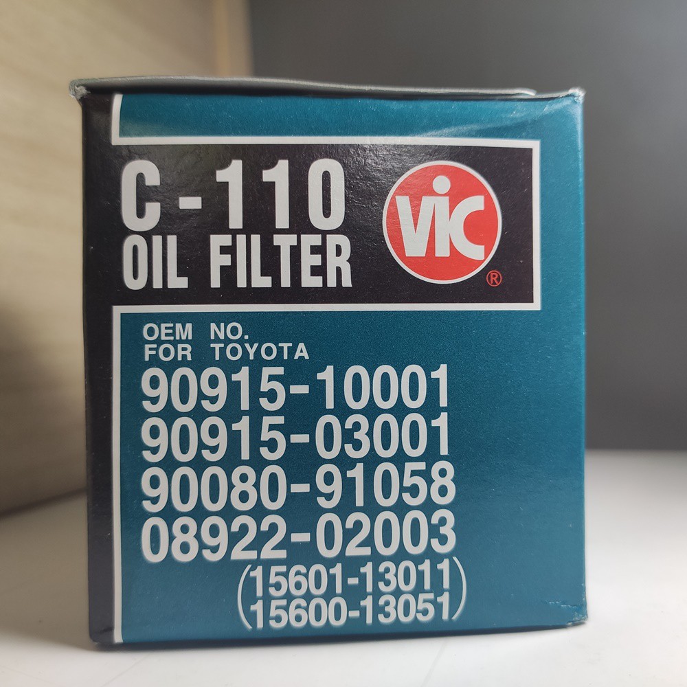 VIC C-110 oil filter for Toyota Corolla, Altis, Vios, Avanza, Camry, Wigo | Shopee Philippines