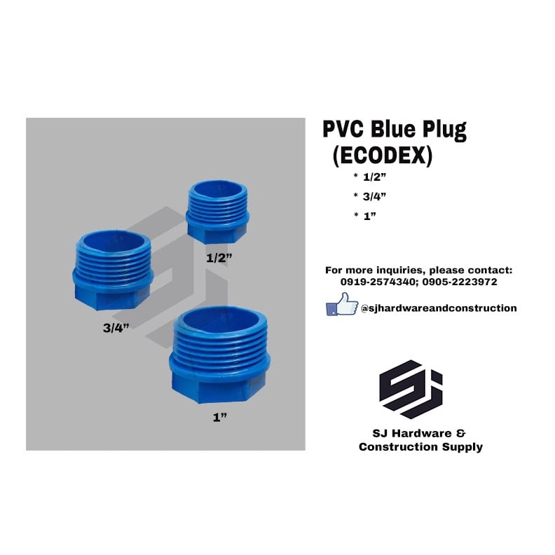 PVC Blue Plug (Ecodex) | Shopee Philippines