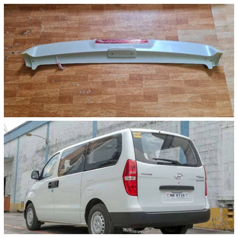 Hyundai H1 Grand Starex Spoiler With 3rd Brake Light Raw Plastic ...