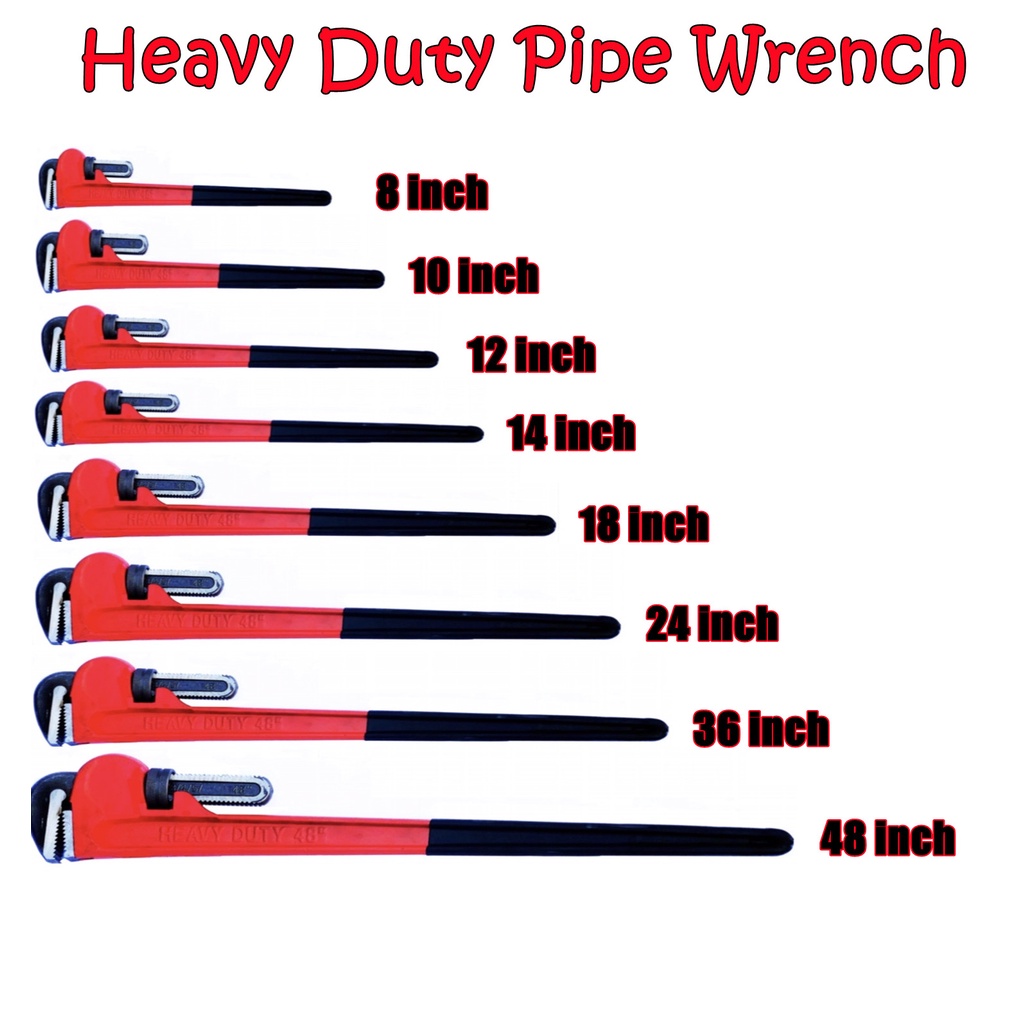 Heavy Duty Pipe Wrench 18/24/36/48 inch | Shopee Philippines