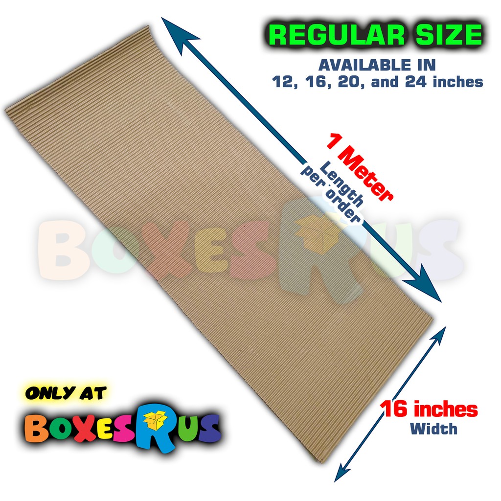 Single Face Carton 16 inches by 3 meter Corrugated DIY Kraft Paper by ...