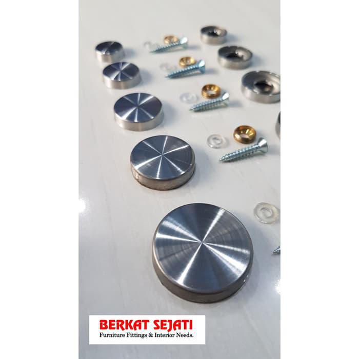 Dop Glass Screw Stainless Glass Screw Cap 19mm Dop Screw SS | Shopee ...