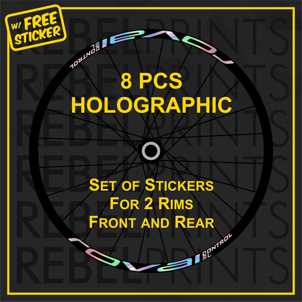 ROVAL CONTROL SL Holographic Wheel Rim Sticker Decal Vinyl for Mountain ...