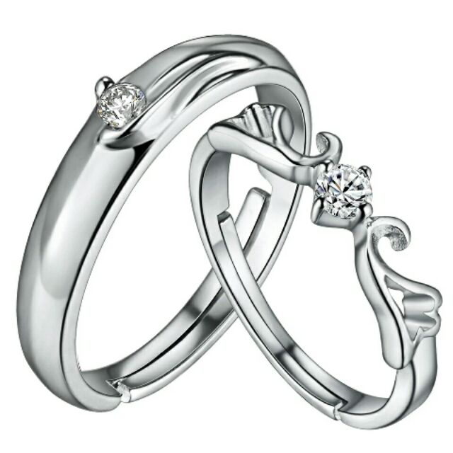 Silver Adjustable Couple Rings (Set) | Shopee Philippines