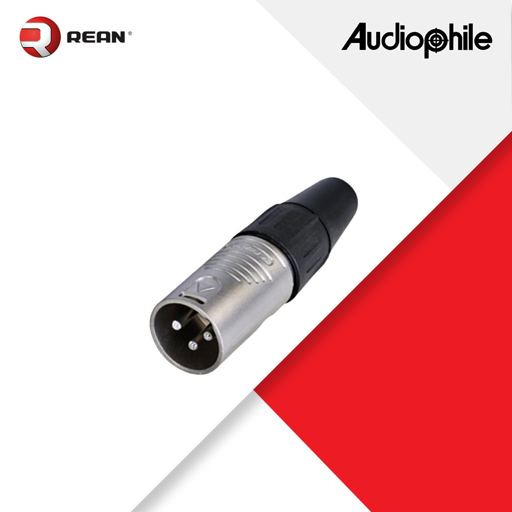 REAN RC3M 3 pole male XLR cable connector. | Shopee Philippines