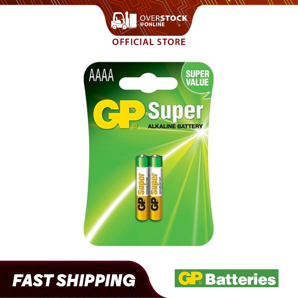 GP Batteries GP25A 1.5V Super Alkaline AAAA Batteries Slim Pen Surface ...
