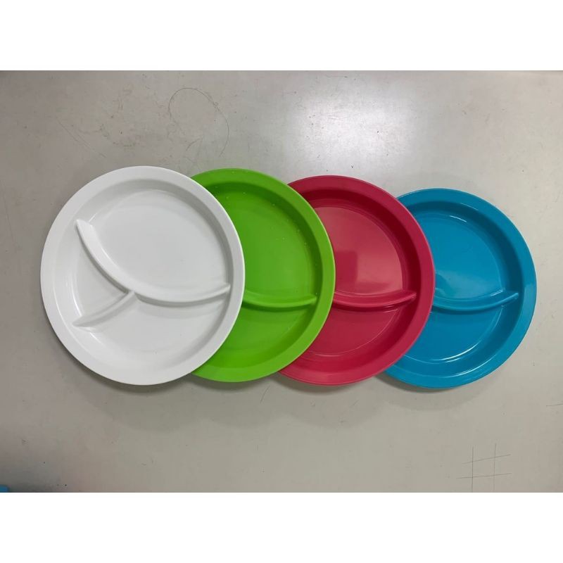 Plastic Divided Plate 3 Section 1pc/Re-usable colored plate 1pc ...
