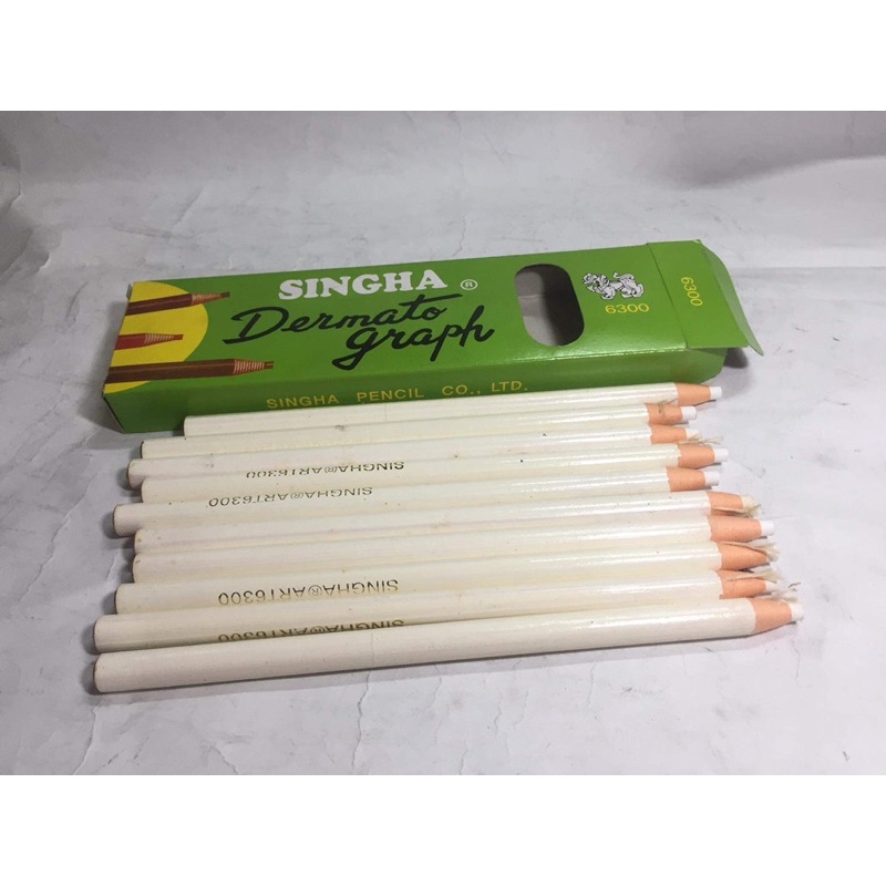 SINGHA Dermatograph White Pencil (1 box) | Shopee Philippines