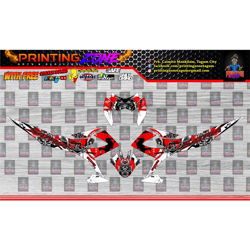 SUZUKI RAIDER R150 REBORN Samurai Concept Sticker Decals High Quality ...