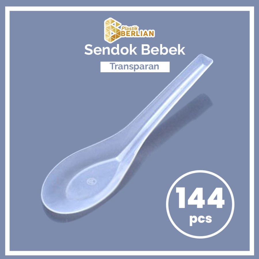 Clear Plastic Spoon / Transparent Duck Spoon / Tablespoon 144 pcs ...