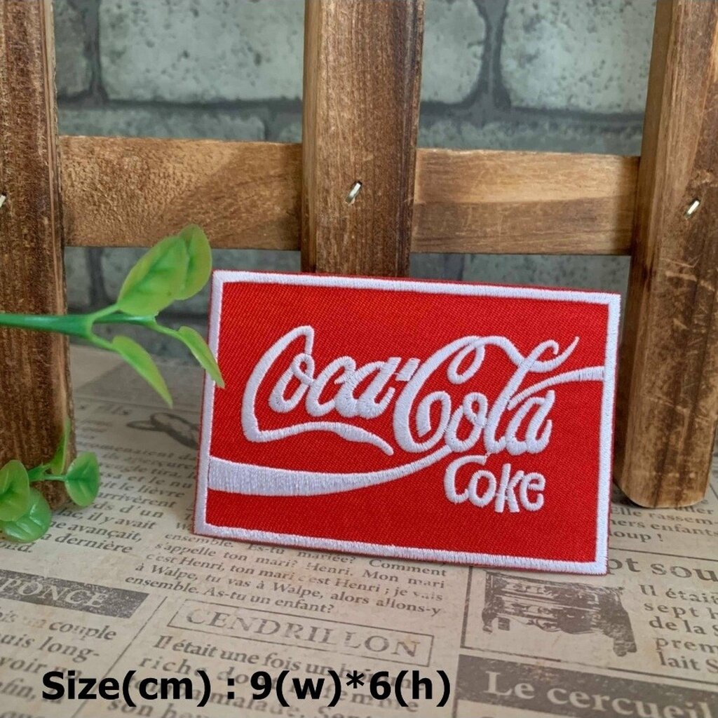 Logo Coke Iron-on Patch Patches Embroidered Clothing Decoration Hats ...