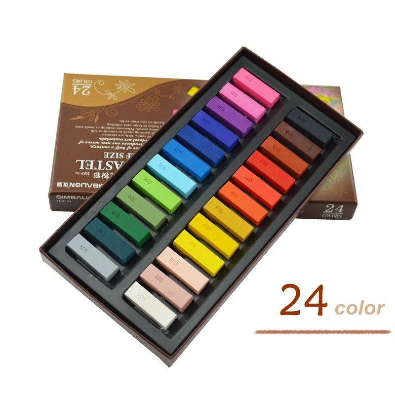 Penlab Soft Pastel 24 Color Chalk Pencil Crayon for Drawing Painting ...