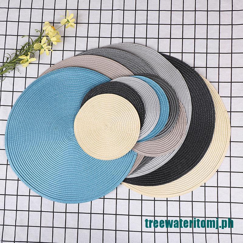 《tomj》placemats round woven placemats heat resistant kitchen anti-skid ... 《tomj》placemats round woven placemats heat resistant kitchen anti-skid ...