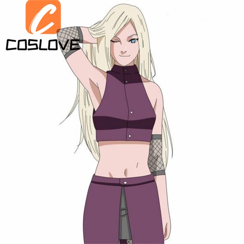 Anime Shippuden Yamanaka Ino Cosplay Costumes dress suit wigs Halloween ...