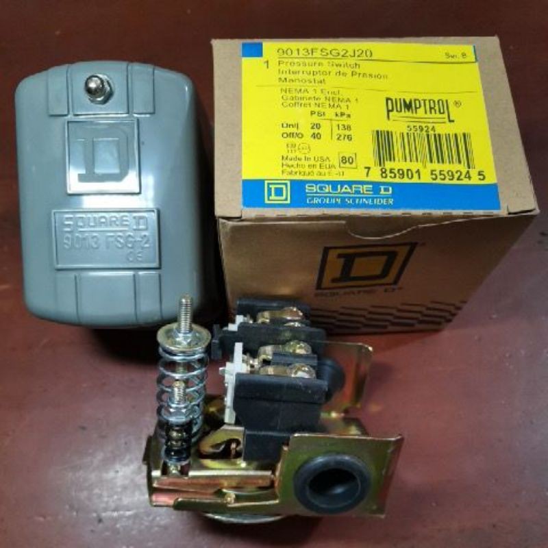 Heavy-duty Square D pressure Switch. Made in USA. pump switch/ tank ...