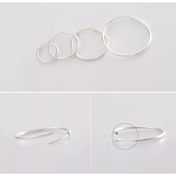 Morning Star Top Silver 925 Italy Silver Lo096 Loop Earrings EMS631 ...