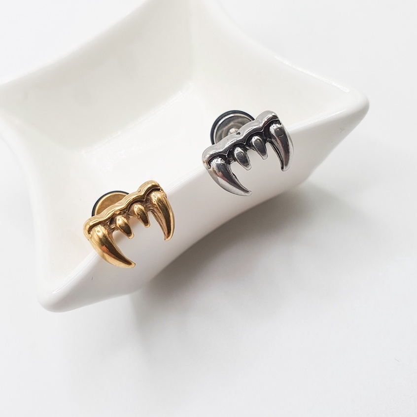 MIA 1 PIECE Stainless Screw Stud Earrings Men & Women's Fashion Silver ...