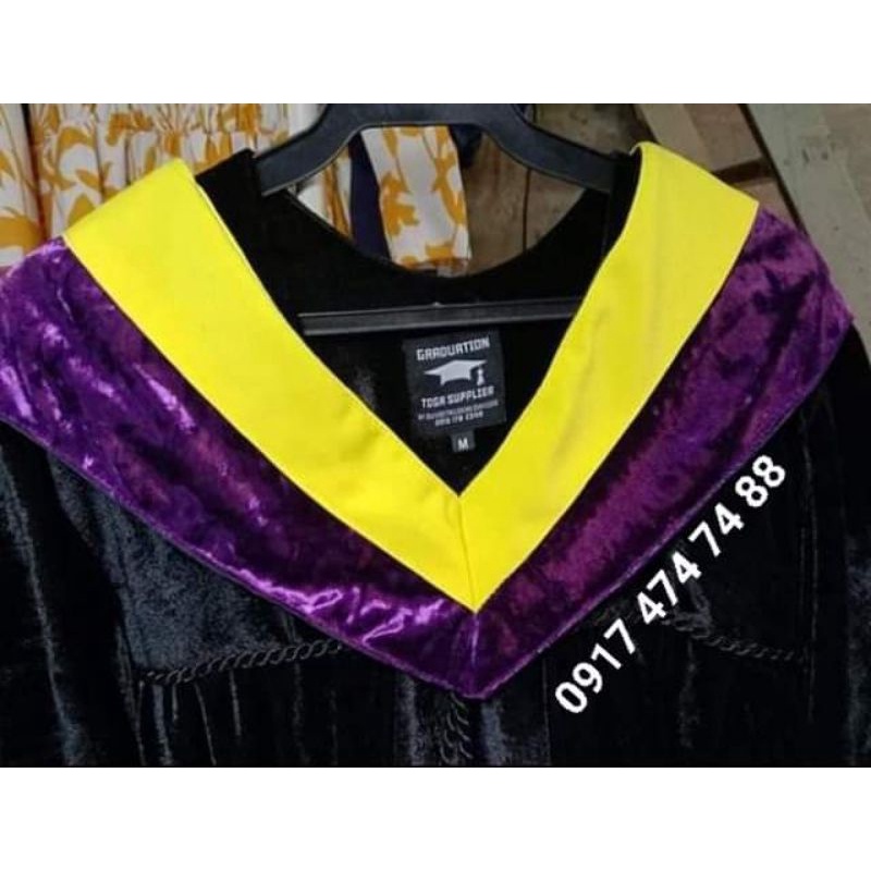 2 in 1 velvet College Academic Regalia Graduation Toga for sale ...