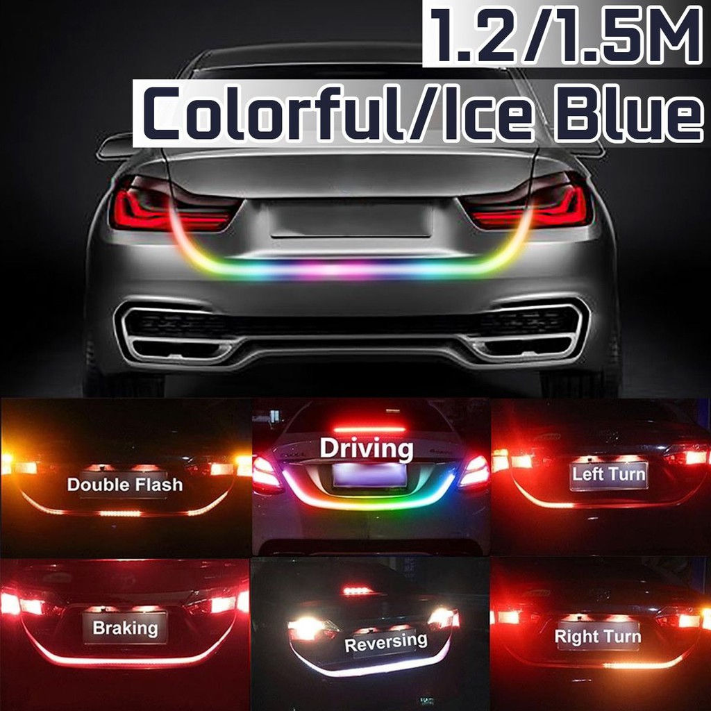 5 Mode Car Rear Trunk Lights Multicolor RGB Tail box Light Dynamic ...