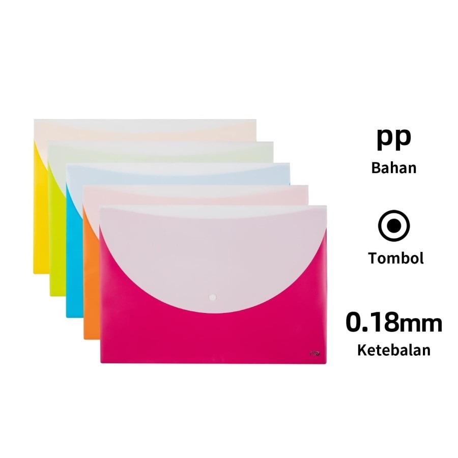 Deli Deli Deli Deli | Button Folder (File Bag) Rio | 5 COLORS | Ef10302 ...
