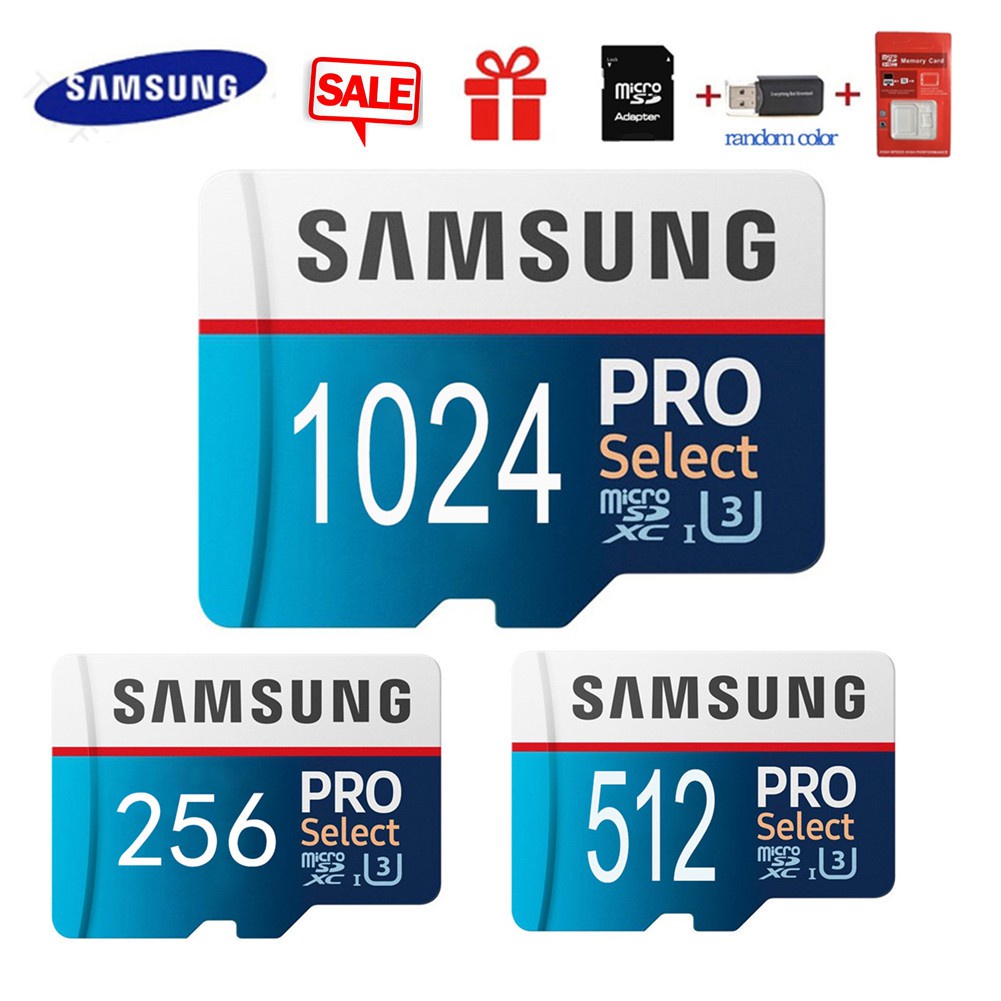 Samsung U3 Micro SD 256GB / 128GB / 64GB Class10 TF CF memory card C10 ...
