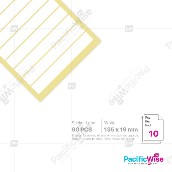 Rectangle Sticker Label/Rectangular Sticker Label/Label Sticker/135mm x ...