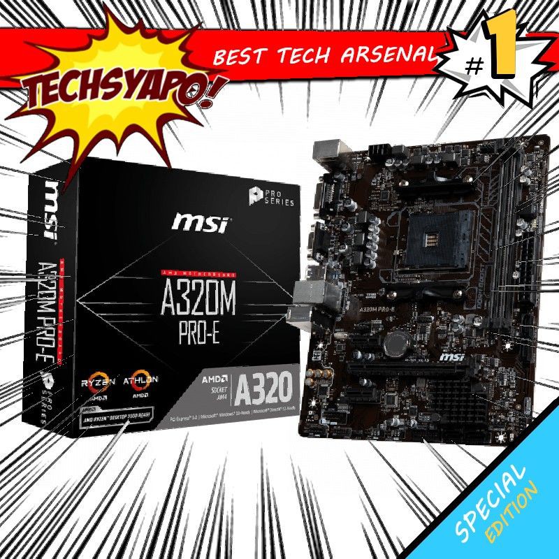 MSI A320M PRO E mATX DDR4 Motherboard | Shopee Philippines