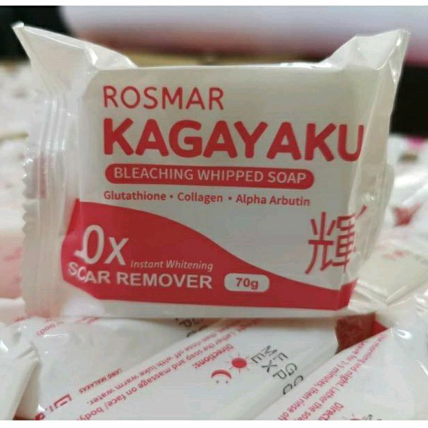 Rosmar Kagayaku Bleaching Whipped Soap 10x Instant Whitening Scar